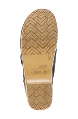 Dansko Professional Button Leather Clog - Chocolate