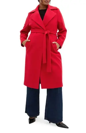 City Chic Riley Row Belted Coat