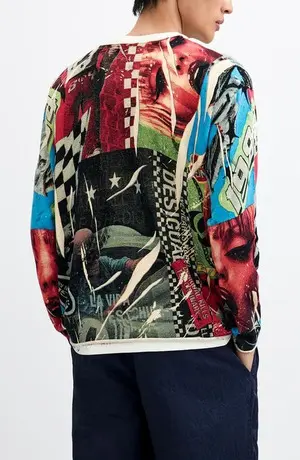 Desigual Collage Print Graphic Sweatshirt - Dark Grey