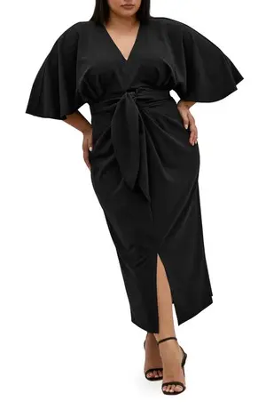 City Chic Briella Midi Dress - Black