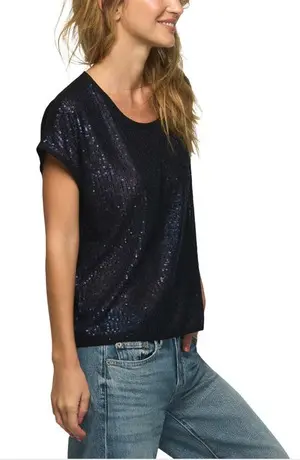 Lucky Brand Sequined Swing Tee