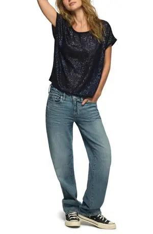 Lucky Brand Sequined Swing Tee