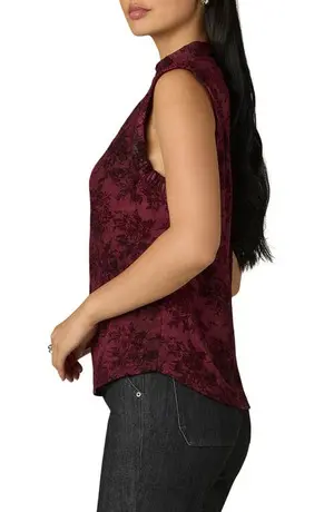 Wit & Wisdom Sleeveless Mock Neck Shirttail Top