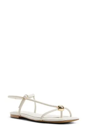 Aldo Zaelle Flat Sandal White/bone