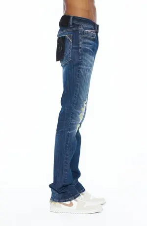 CULT OF INDIVIDUALITY Lenny Distressed Bootcut Jeans