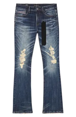 CULT OF INDIVIDUALITY Lenny Distressed Bootcut Jeans