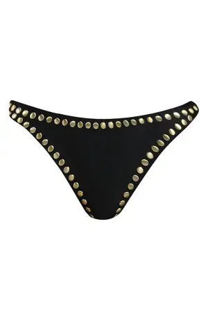 L'AGENCE Studded Cheeky Bikini Bottoms