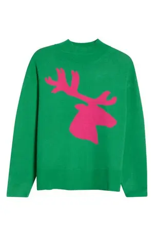 SUGARLIPS Milly Moose Mock Neck Sweater