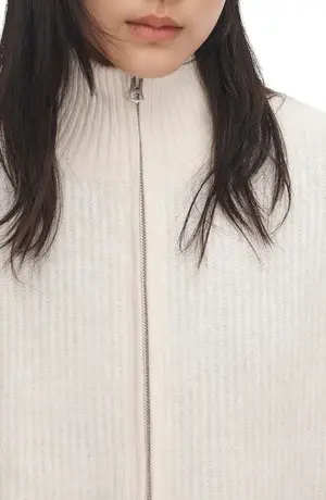 Rag & Bone Jada Brushed Cashmere Full Zip Cardigan