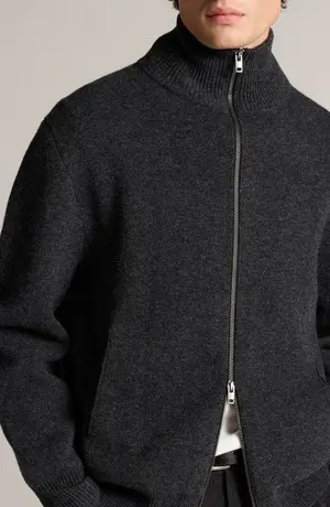 Vince Double Air Knit Full Zip Cardigan
