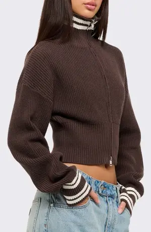 Abrand Denim Royale Full Zip Sweater