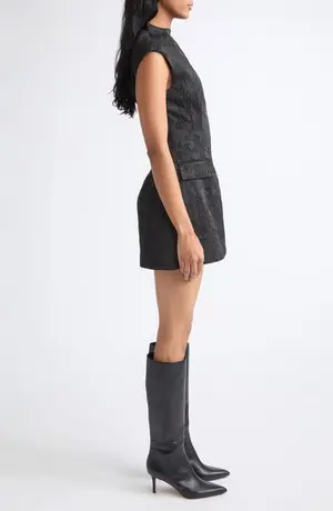 Veronica Beard Haworth Floral Jacquard Minidress