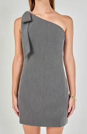 Endless Rose One Shoulder Bow Minidress