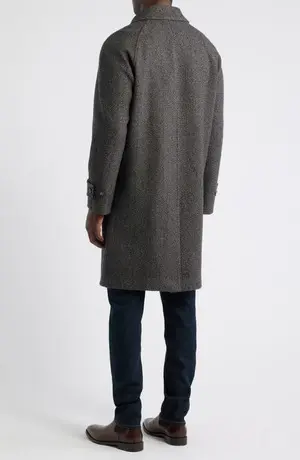 Eton Herringbone Wool Coat