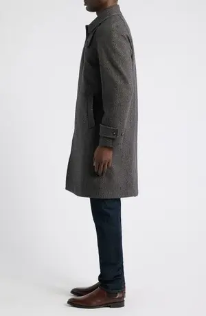Eton Herringbone Wool Coat