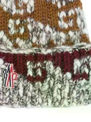Moncler Pom-pom Intarsia-knit Beanie Hat