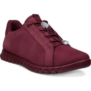 Ecco Gruuv Lite Waterproof Leather Sneaker - Dark Ruby/dark Ruby