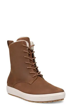 Ecco Soft 7 Tred High Cut Leather Boot - Camel