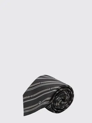 Gucci Silk Tie With Regimental Pattern And Gg Jacquard Monogram - Black