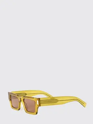 Saint Laurent Rectangular Acetate Sunglasses With Lettering Logo - Red