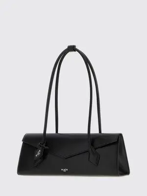 Alaïa Le Teckel Flap Sheepskin Leather Shoulder Bag With Double Handle - Black