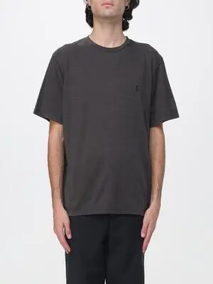 Saint Laurent Relaxed Fit Cotton And Silk T-shirt With Logo - Multicolor