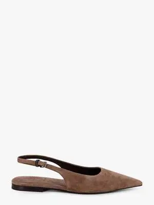Brunello Cucinelli Suede Ballerinas With Side Monili Detail - Multicolor