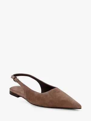 Brunello Cucinelli Suede Ballerinas With Side Monili Detail - Multicolor
