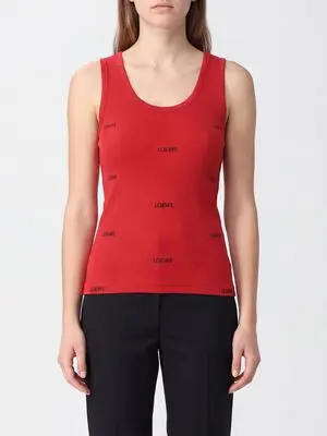 Loewe Off-shoulder Slim Fit Stretch-cotton Top With Embroidered Logo