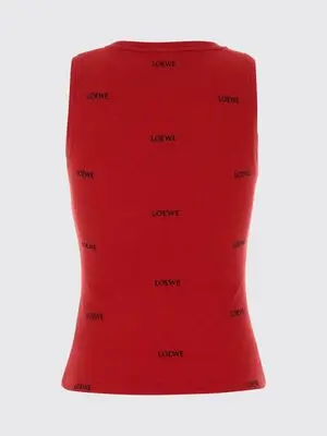 Loewe Off-shoulder Slim Fit Stretch-cotton Top With Embroidered Logo