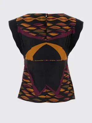 Emilio Pucci Sleeveless Cri�pe Top With An Abstract Print And Crew Neck