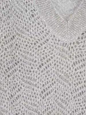 Brunello Cucinelli Mohair Blend Sweater With Dazzling Pattern