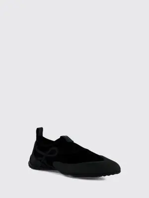 Loewe Grip Aqua Suede Slip-on Trainers With Rubber Sole