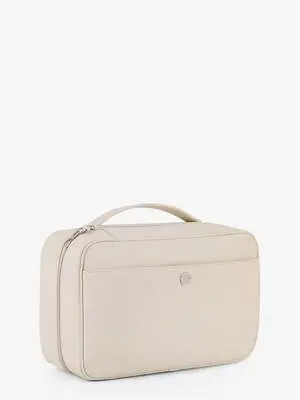 Brunello Cucinelli Leather Beauty Case With Metal Logo Detail - Multicolor