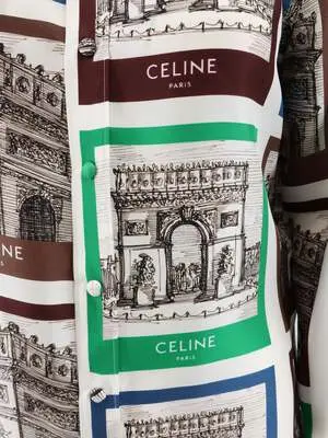 Celine Lavalliere Printed Silk Shirt
