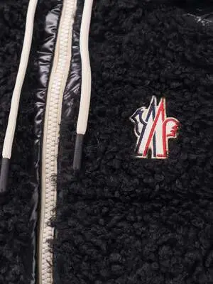 Moncler Fleece Hooded Down Jacket - Multicolor