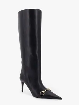 Gucci Donna Slip-on Leather Boots