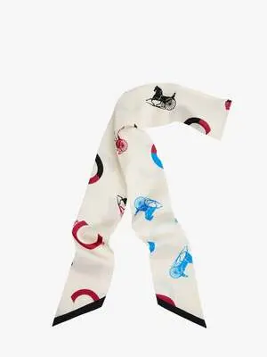 Celine Silk Twill Bandeau With Iconic All-over Print - Multicolor