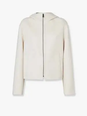 Fendi Ff Zucca Wool Jacket - Cream