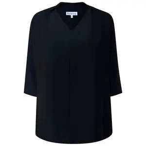 PERLAVERA Silvia Crepe Blouse - Black