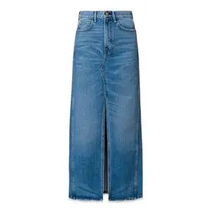 NOEND Jackie Classic Denim Maxi Skirt In Charlotte