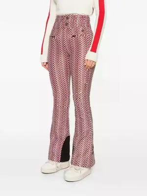 Perfect Moment Chevron-print Ski Pants - Red