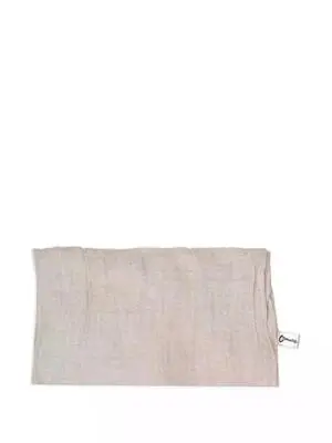 LA ROSE Frayed-edge Linen Scarf - Neutrals