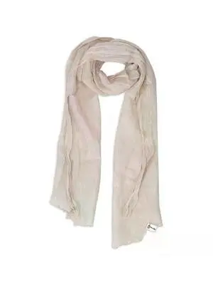 LA ROSE Frayed-edge Linen Scarf