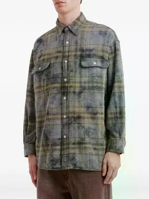 R13 Plaid-check Distressed-effect Shirt