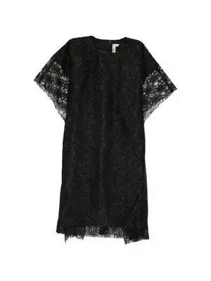 Comme Des Garçons Lace Midi Dress - Black