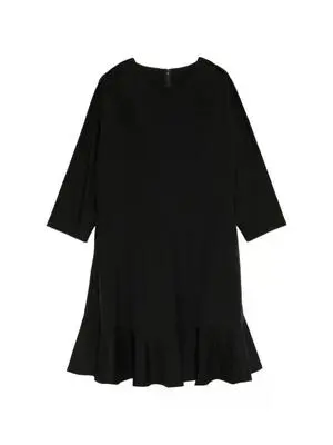 Comme Des Garçons Ruffled Drop-shoulder Dress - Black