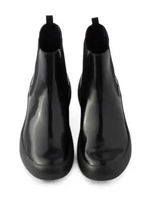 Prada Brushed Leather Chelsea Boots