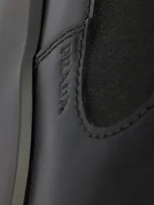 Prada Brushed Leather Chelsea Boots
