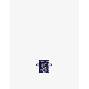 POUBEL Passport Enamelled Sterling Cufflinks